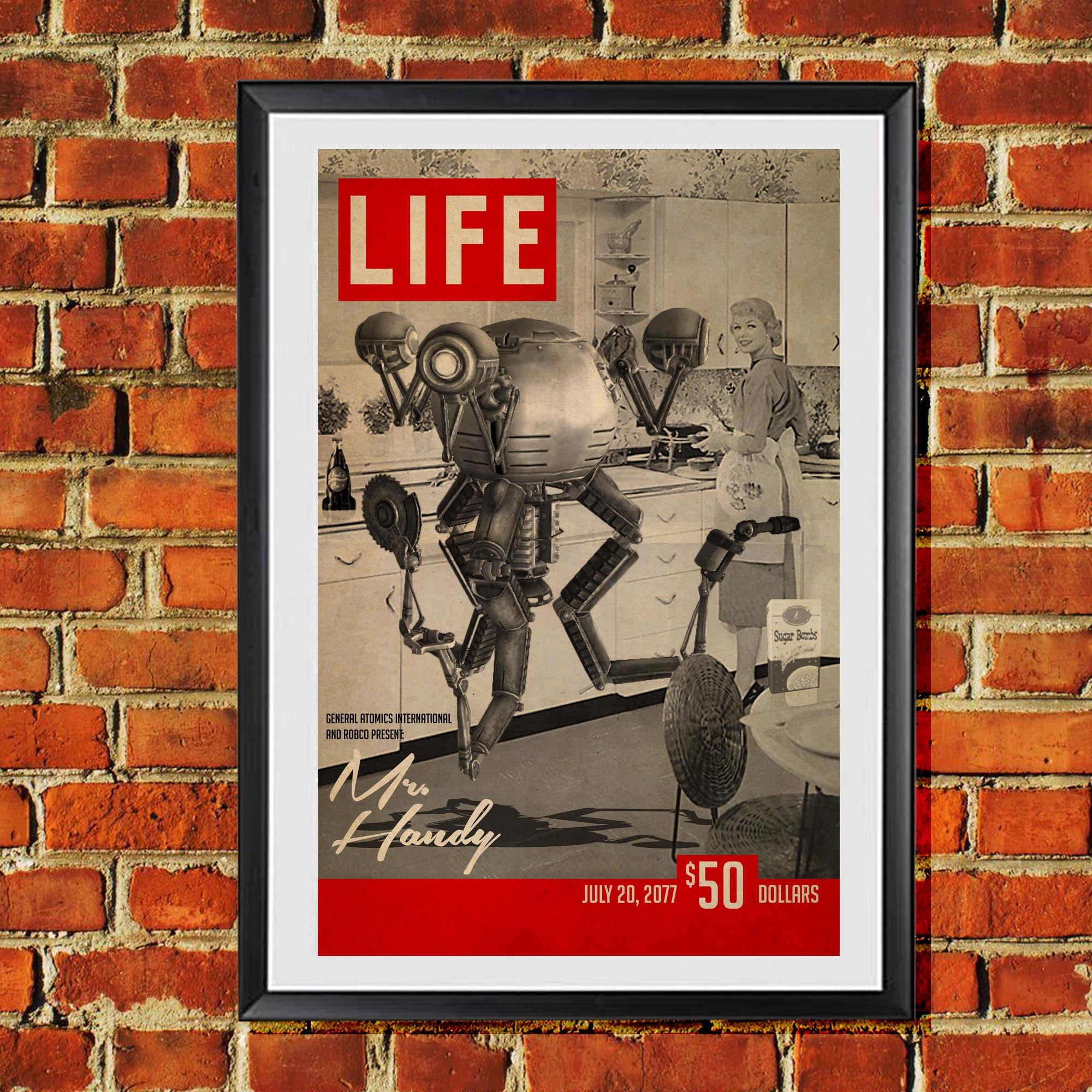 Fallout "Mister Handy" Life Magazine Cover Poster/Print | My Site